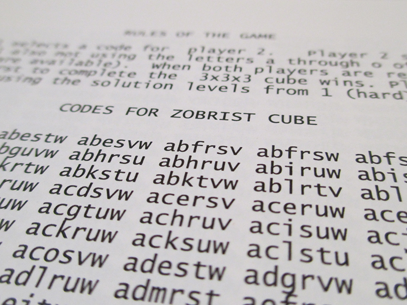 About The Game - Zobrist Cube